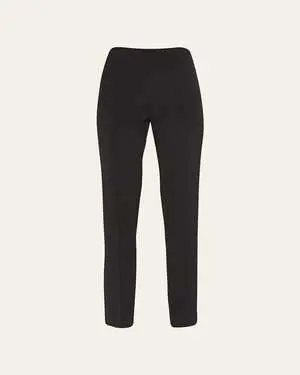 Akris Melissa Silk Marocain Pants - Black