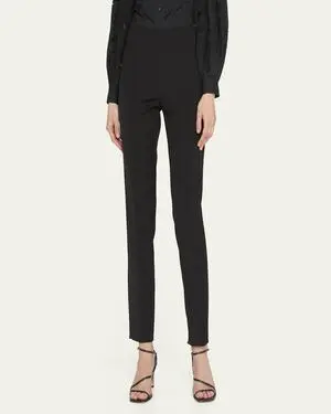Akris Melissa Silk Marocain Pants - Black