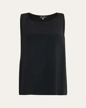 Eskandar A-line Silk Shell - Black