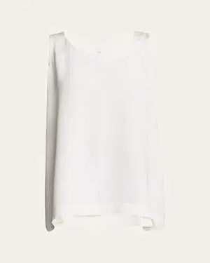 Eskandar A-line Silk Shell - White