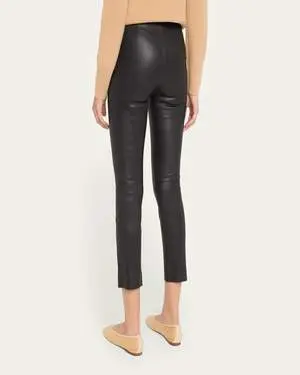 Vince Cropped Leather Leggings