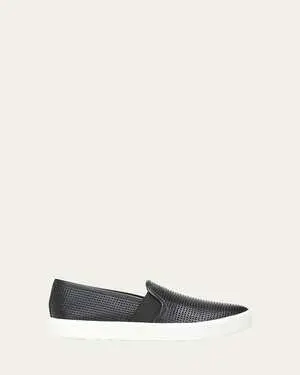 Vince Blair Perforated Slip-on Sneakers - Black