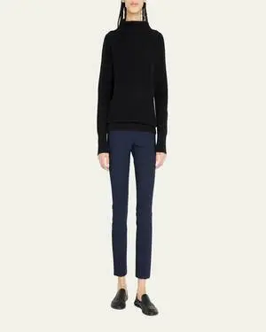 Vince Bobbi Mid-rise Stitch Front Seam Leggings - Coastal Blue