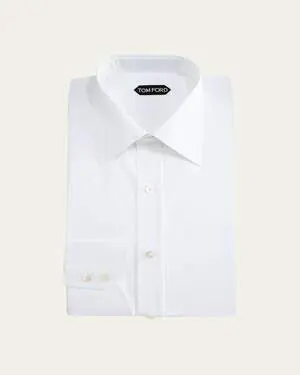 TOM FORD Classic Barrel Cuff Dress Shirt - White