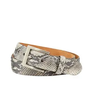 W.KLEINBERG Matte Python Snakeskin Belt - Light Brown