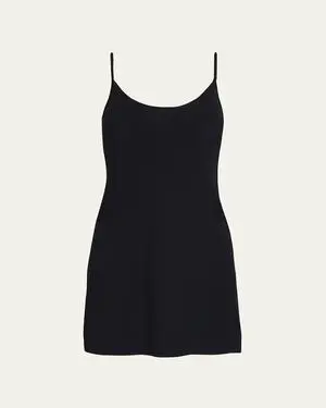 Commando Scoop-neck Mini Camisole Slip - Black