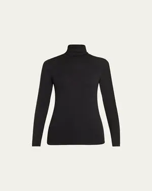 Majestic Filatures Soft Touch Long-sleeve Turtleneck - Black