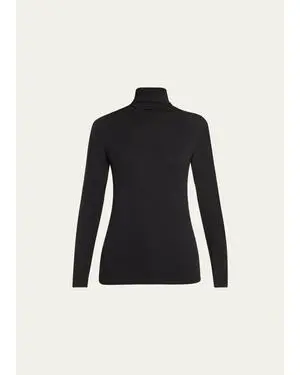 Majestic Filatures Soft Touch Long-sleeve Turtleneck - Black