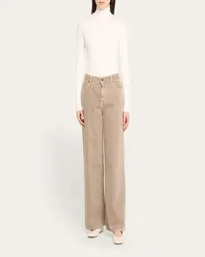 Majestic Filatures Soft Touch Long-sleeve Turtleneck - Milk