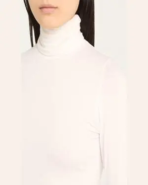 Majestic Filatures Soft Touch Long-sleeve Turtleneck - Milk