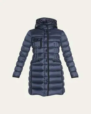 Moncler Hermine Hooded Puffer Jacket - Navy