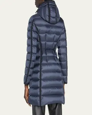 Moncler Hermine Hooded Puffer Jacket - Navy