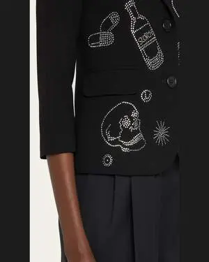 Libertine Party Skulls Gabardine Blazer