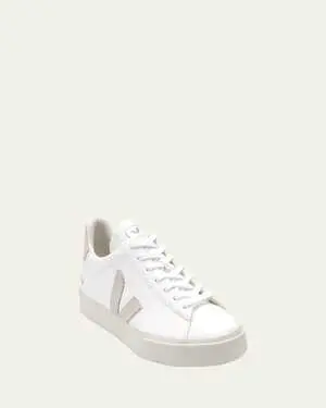 VEJA Campo Leather Low-top Sneakers - White/grey