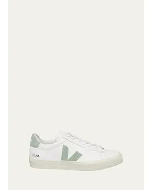 VEJA CAMPO Leather Low-Top Sneakers White/matcha
