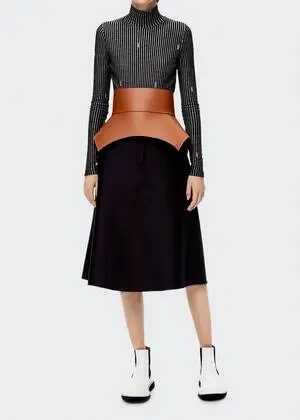 Loewe Obi Leather Corset Belt - Tan | Editorialist display picture 1