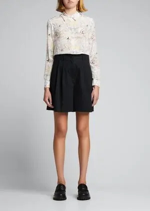 Alice + Olivia Willa Placket Top Globe Trotter