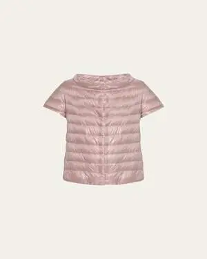 Herno Herno Short-Sleeve Quilted Puffer Jacket - Pale Pink