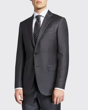 Zegna Trofeo Milano Two-piece Wool Suit Charcoal