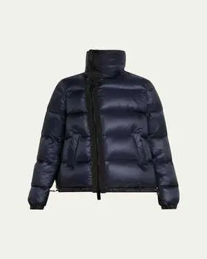 Sacai Quilted Short Puffer Jacket - Dnavy