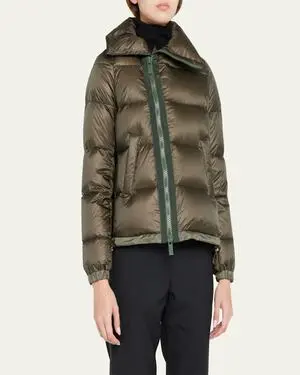 Sacai Quilted Short Puffer Jacket - Dnavy