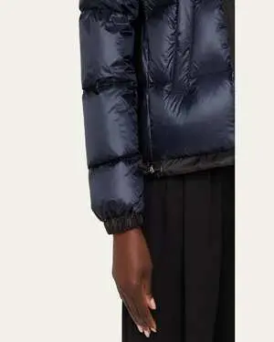 Sacai Quilted Short Puffer Jacket - Dnavy