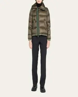 Sacai Quilted Short Puffer Jacket - Dnavy