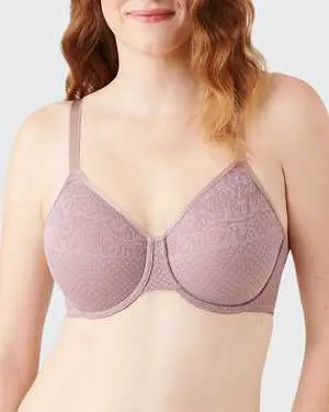 Wacoal Visual Effects Minimizer Lace Bra Woodrose