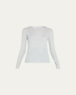 Vince Essential Long-sleeve Tee - Gray