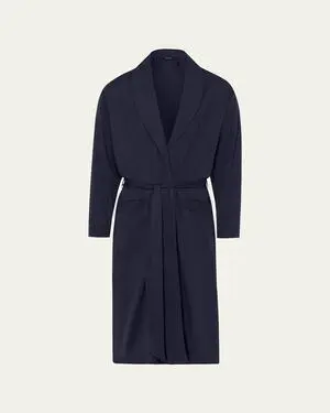 Hanro Night & Day Knit Robe - Black Iris