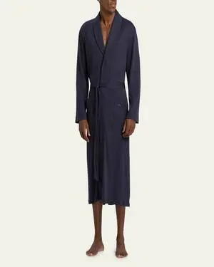 Hanro Night & Day Knit Robe - Black Iris