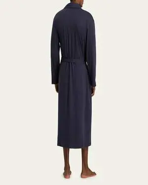 Hanro Night & Day Knit Robe - Black Iris