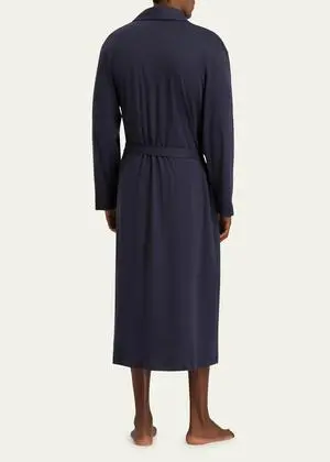 Hanro Night & Day Knit Robe - Black Iris