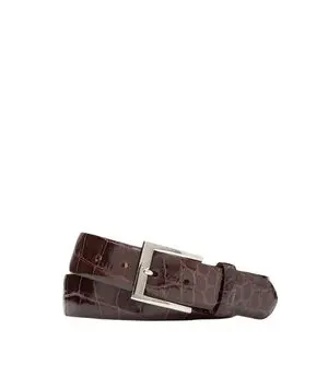 W.KLEINBERG Glazed Alligator Belt - Brown