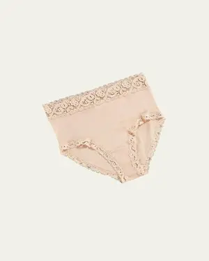 Hanro Moments Lace-Trim Full Brief Skin