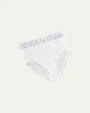 Hanro Mots Lace-trim Full Brief - White