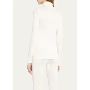 Hanro Silk-cashmere Turtleneck Top - Vanilla
