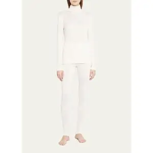 Hanro Silk-cashmere Turtleneck Top - Vanilla