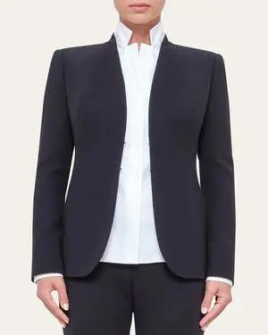 Akris Shawl-collar Wool-blend Jacket - Black