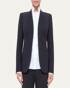 Akris Shawl-collar Wool-blend Jacket - Black