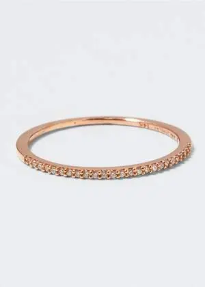 Lana Jewelry Lana 14k Gold Diamond Stack Ring Rose Gold