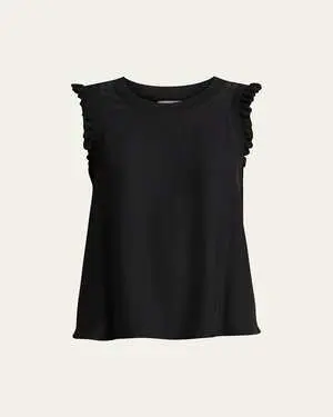 Cinq À Sept Lenore Sleeveless Silk Top - Black