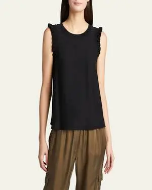 Cinq À Sept Lenore Sleeveless Silk Top - Black