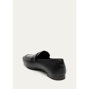 BOUGEOTTE Flaneur Leather Flat Penny Loafers - Black