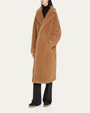 Max Mara Hair Blend Teddy Coat - Camel