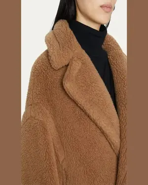 Max Mara Hair Blend Teddy Coat - Camel