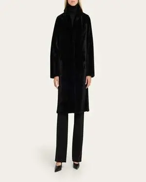 YVES SALOMON Lamb Shearling Long Coat