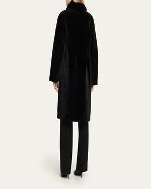 YVES SALOMON Lamb Shearling Long Coat
