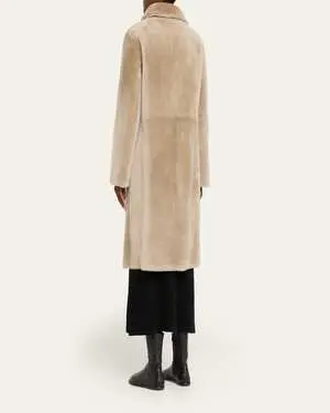 YVES SALOMON Lamb Shearling Long Coat