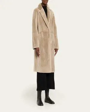 YVES SALOMON Lamb Shearling Long Coat